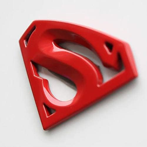 Metallic Superman Logo Car Bike Sticker Emblem Decal (Red) – DubKart